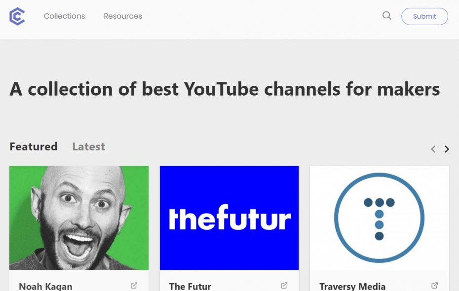 Creator Channels - A collection of best YouTube channels for makers